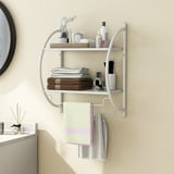 Costway Wall Mounted Bathroom Shelf with 2 Tier Bathroom Towel Rack 2 ...