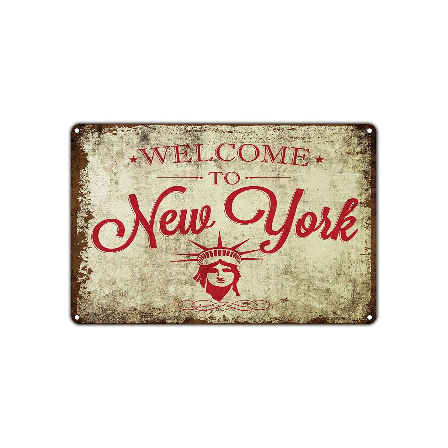 Welcome to New York State Vintage Retro Metal Wall Decor Art ...