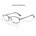 EYEZOOM 3 Pairs Extra Wide Light Weight Rectangular Metal Frame Reading ...