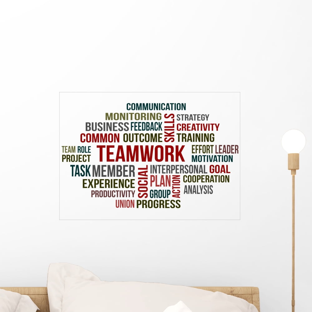 Teamwork Wall Mural by Wallmonkeys Peel and Stick Graphic (18 in W x 13 ...