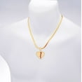 Broken Heart Pendant Gold Tone 20" Miami Cuban Chain Necklace MCP 16875 ...