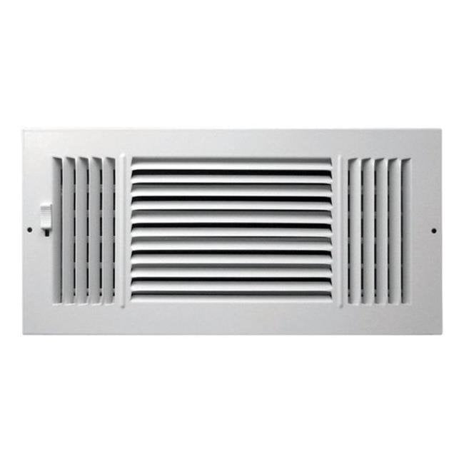 Greystone C103M14X06 Steel 3-Way Supply Wall & Ceiling Register White ...