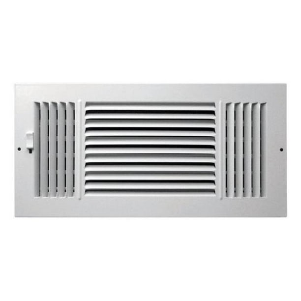 Greystone C103M14X06 Steel 3-Way Supply Wall & Ceiling Register White ...