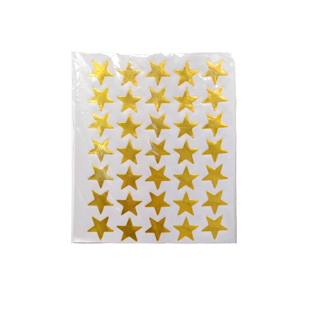 Linyer 10 Sheets Award Flash Sticker Five-pointed Star Removable Mother ...