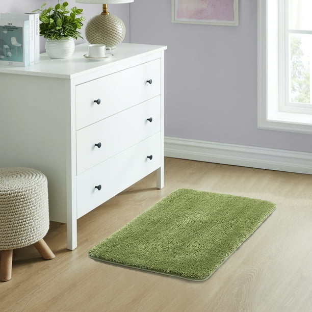 Yafa Home Fashion 1 Piece Solid Microfiber Soft Bathroom Rug , Non-Slip ...