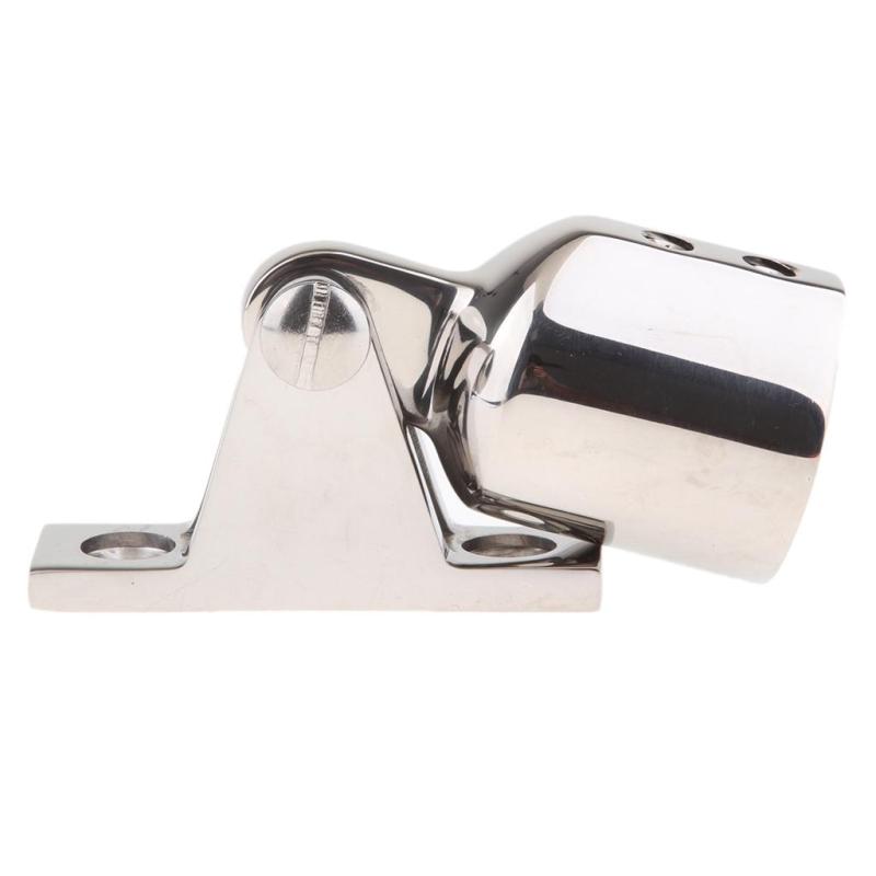 Buy Stainless Steel Bimini Pipe Eye End 1 Tube Deck Hinge Top Fitting ...