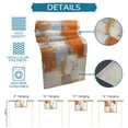 Burnt Orange Table Runner 120 Inches Long - Modern Geometric Grey Oil ...