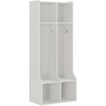 Child-Safe Design for Home, 2-Section Coat & Cubby Locker, White, 4-Bin ...