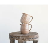 Creative Co-Op Putty Grey Stoneware Pitcher with Reactive Glaze Finish ...