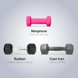 Weider Rubber Hex Dumbbell, 5-70lbs - Walmart.com