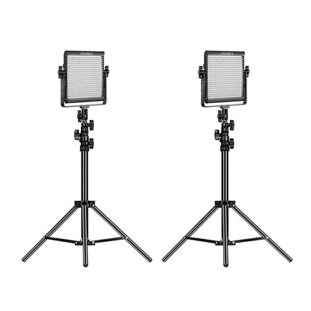 GVM LED-480LS 2pcs Dimmable Bi-color LED Video Panel Light and 70inch ...