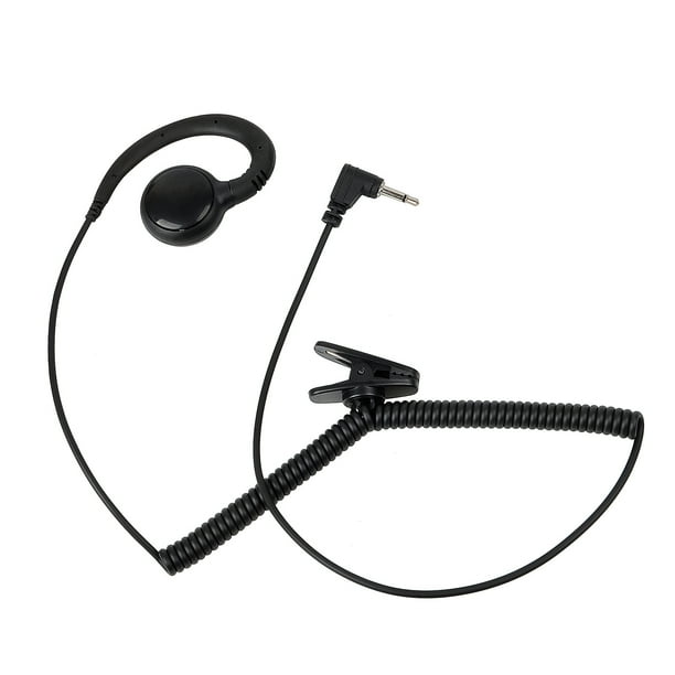 HYS 2.5mm Listen Only Tactical Earpiece Soft Rubber C Shape Earhook Law ...