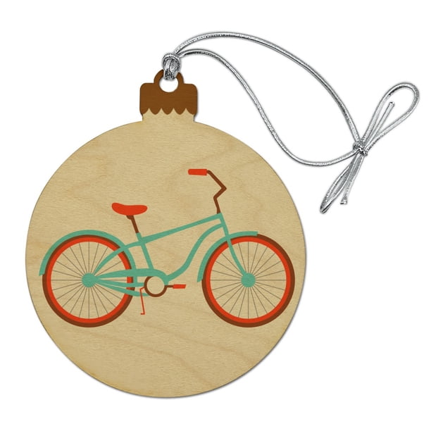 Bicycle Bike Cycling Cycle Wood Christmas Tree Holiday Ornament ...