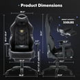 Colamy 3D Armrest Ergonomic Gaming Chair: Leather, Reclining Back ...
