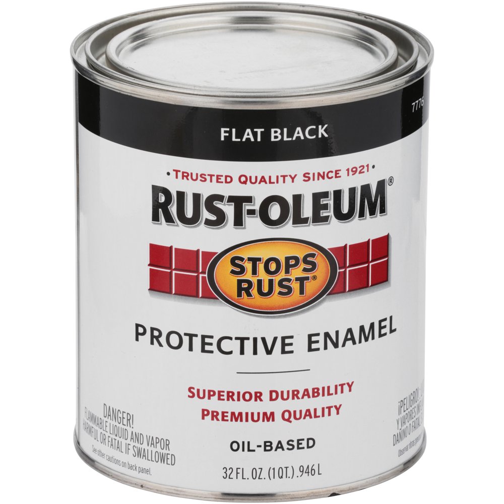 Rust-Oleum® Stops Rust® Oil Based Flat Black Protective Enamel 32 fl ...