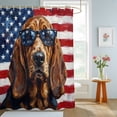 Bathroom Shower Curtain Independence Day USA Flag Waterproof Shower ...