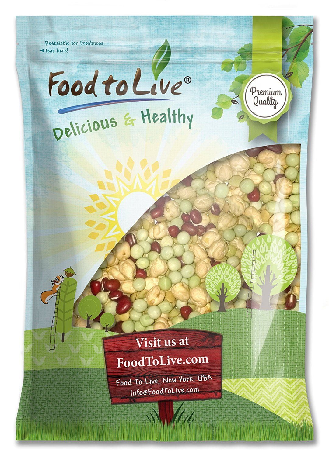 Crunchy Mix of Sprouting Beans, 10 Pounds - Sproutable, Raw, Vegan ...