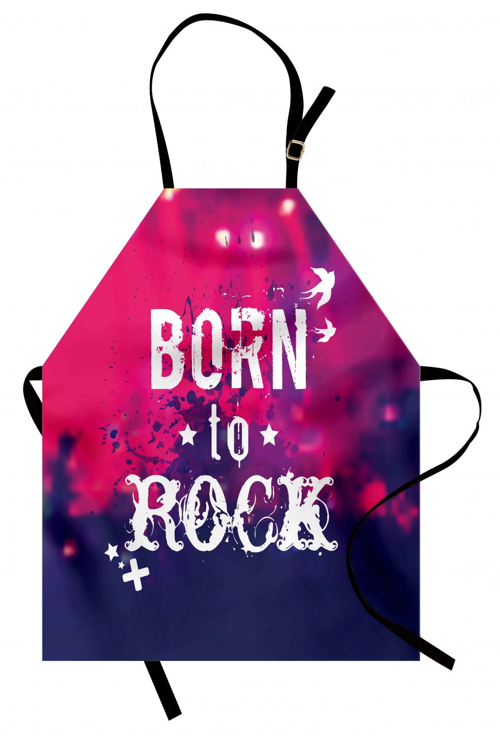 Popstar Party Apron Blurred Splashy Rock Concert Stage and Crowd Grunge ...