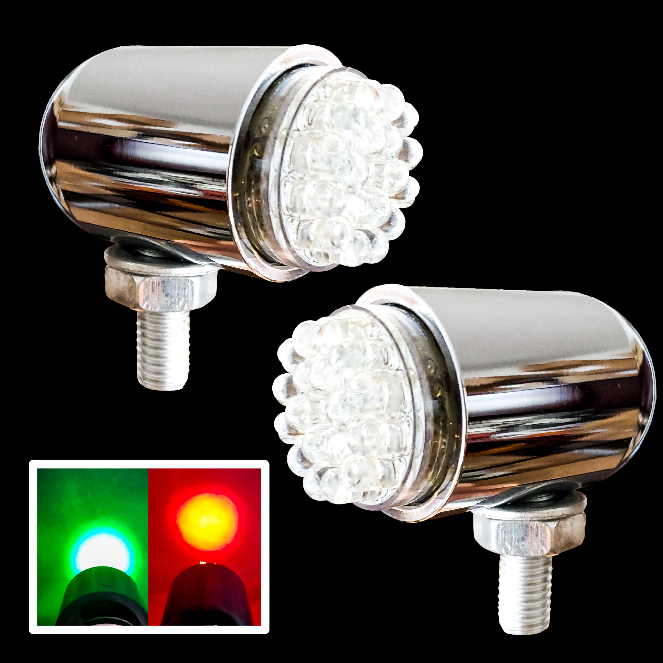 Boat LED Navigational Lights OZ-USA® Red Portside Green Starboard Side ...