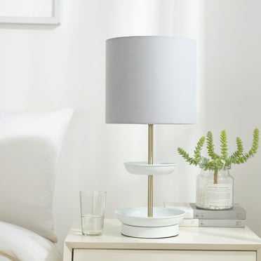 Simple Designs Hammered Gold Drip Mini Table Lamp with White Shade ...