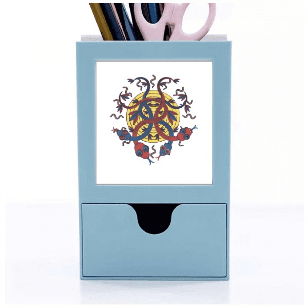 Animal Snake Creature Combination Pattern Desk Supplies Organizer Pen ...