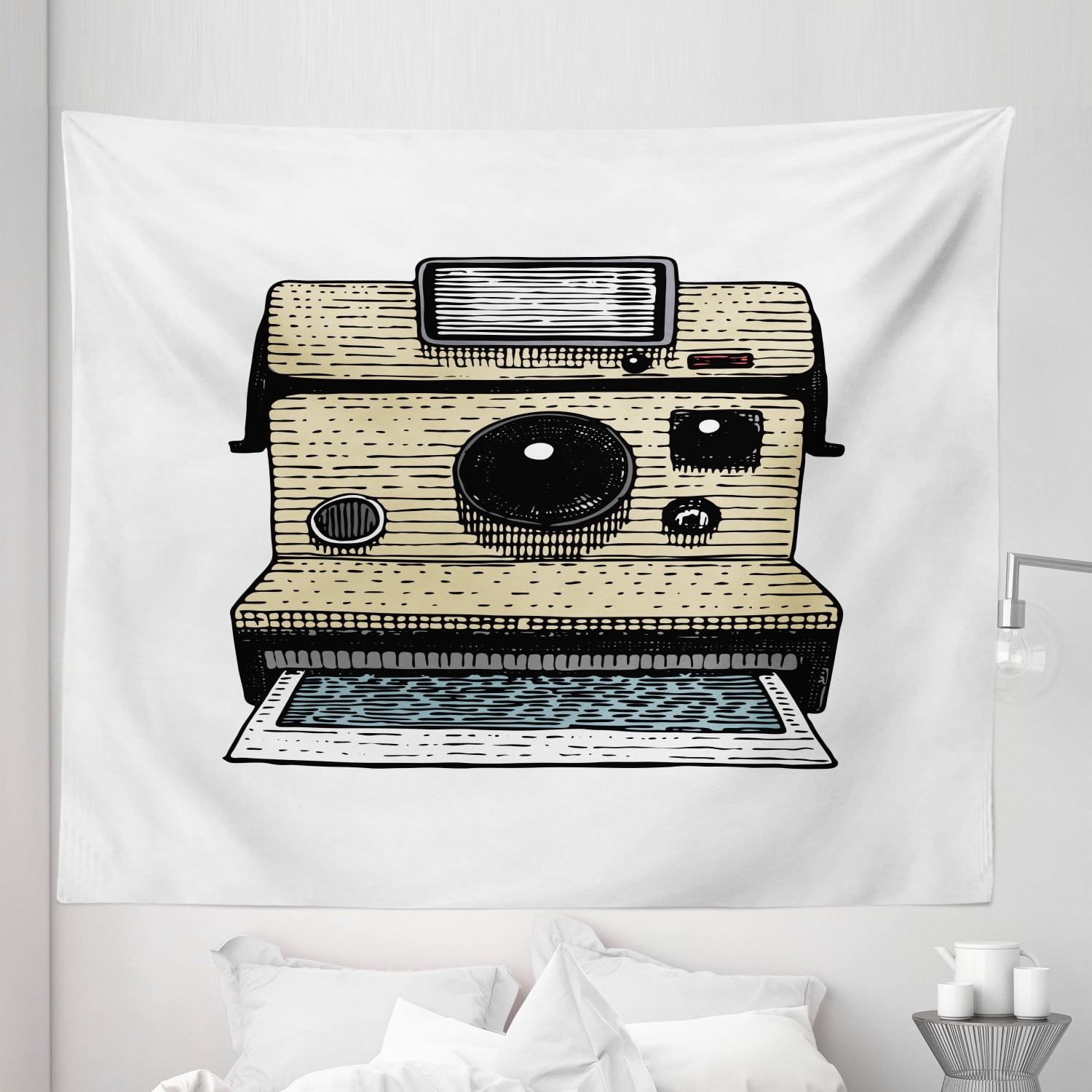 Camera Tapestry, Vintage Photo Machine Instant Images Old Looking Retro ...