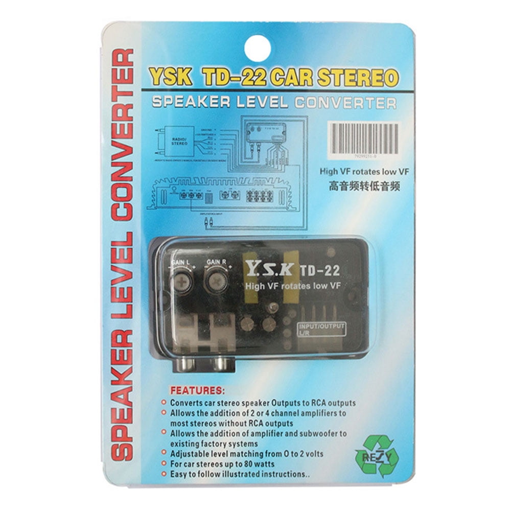 Auto Car Audio Converter RCA Stereo High To Low Adjustable Frequency ...