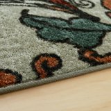 Mohawk Home Strata Tropical Acres Blue Printed Area Rug, 5'x8', Navy ...