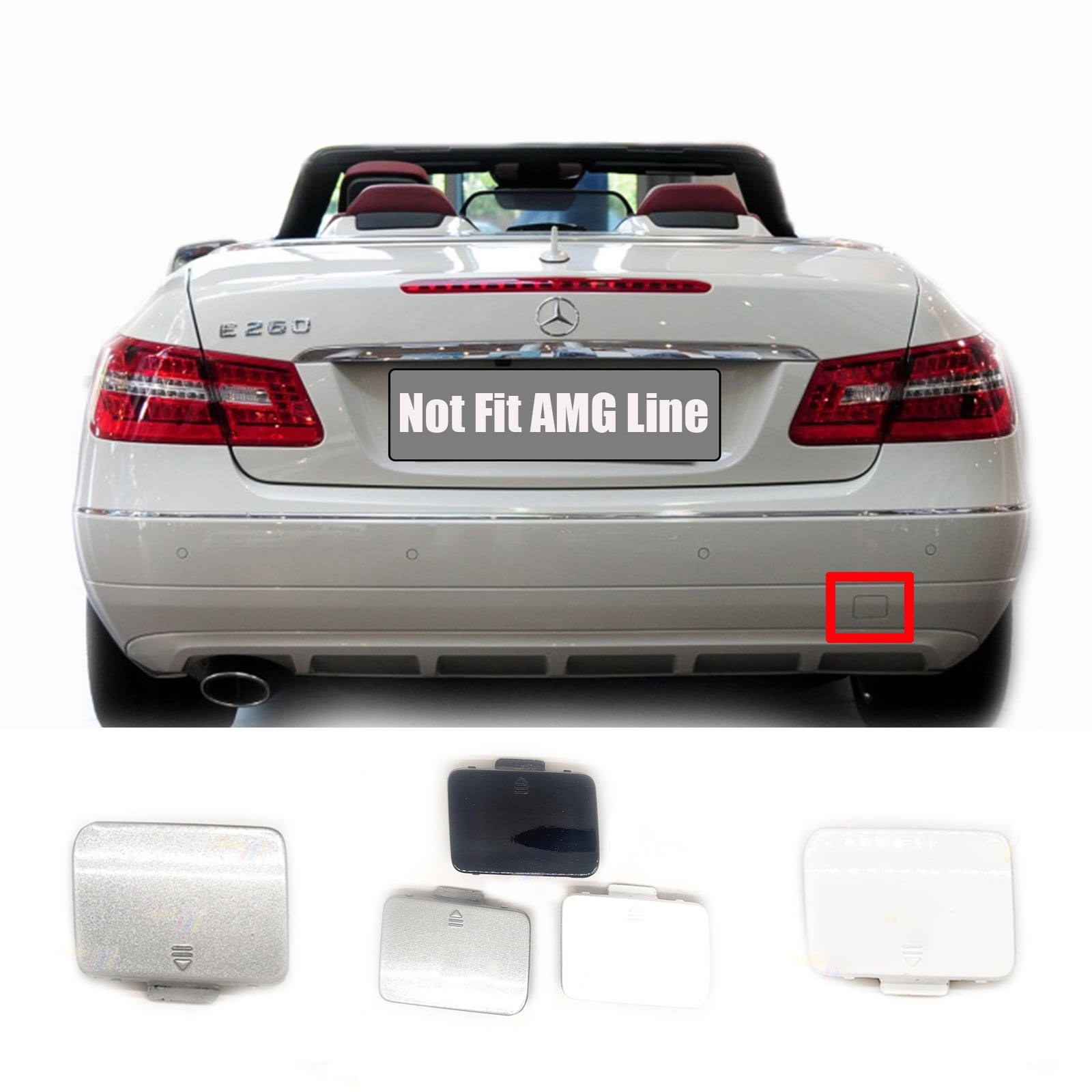 Trimla Rear Tow Cover Fit 09-12 Mercedes Benz E class W207 Coupe C207 ...