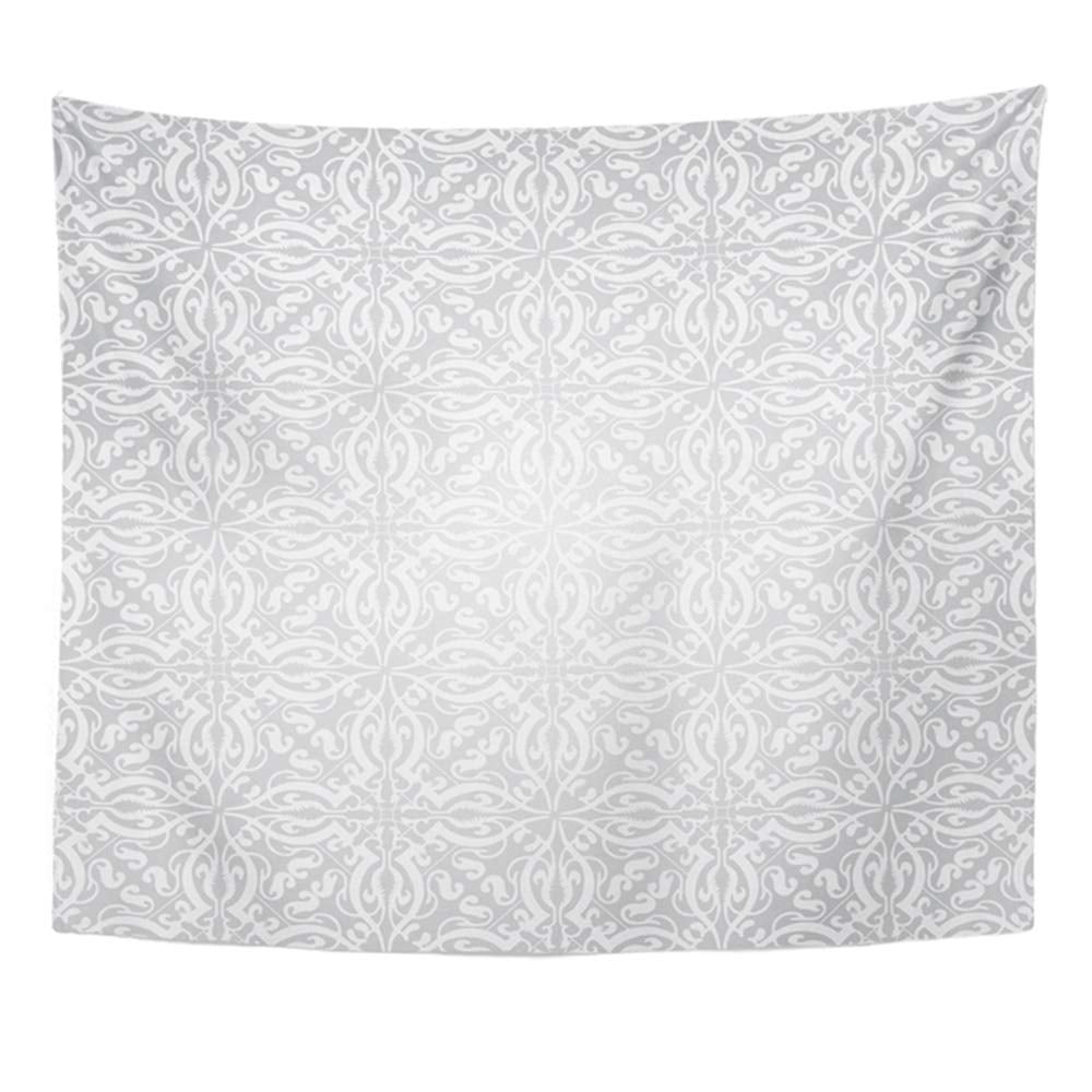 UFAEZU Gray Fancy Silver Pattern Wedding Grey White Wall Art Hanging ...