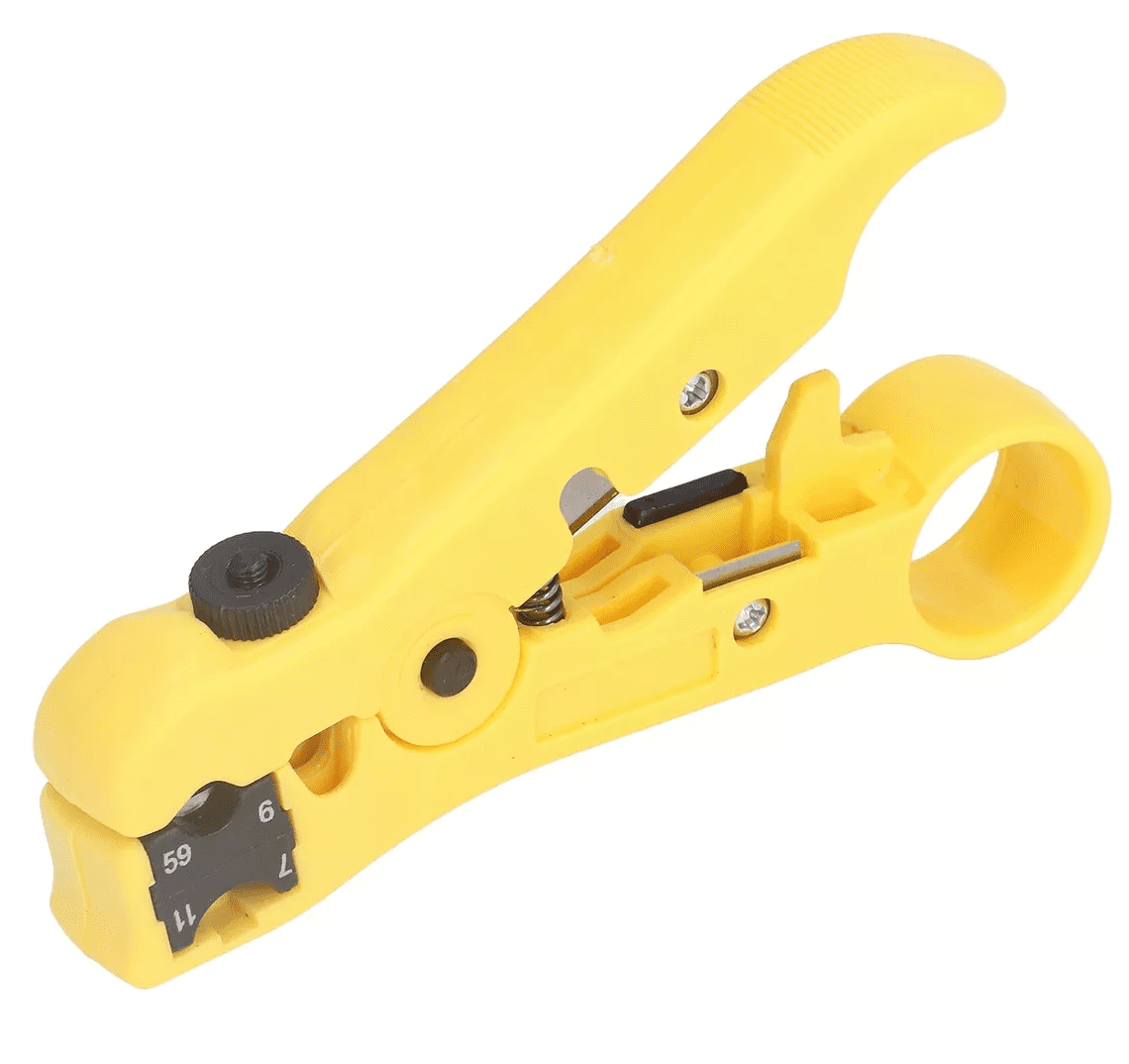 Pinza Peladora De Cables Para Rg, Coaxial Y Utp Mt-505 amarillo ...