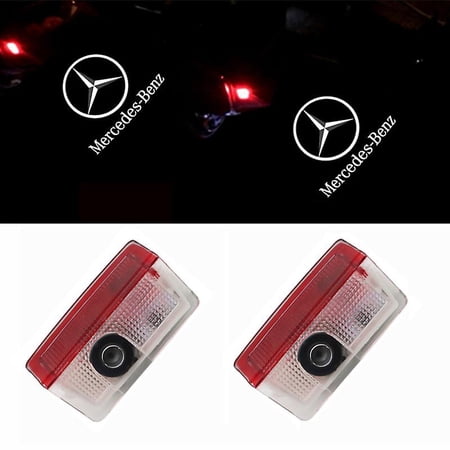2x Car Door Led Logo Projector Light For Mercedes Benz Gls/glc/glb/gla ...