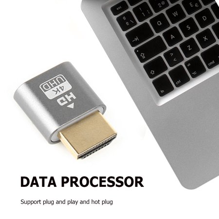 Clairlio Virtual Display Adapter HDMI-compatible 4K DDC EDID Dummy Plug ...