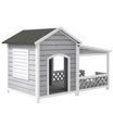 Pefilos 44" Outdoor Dog House with Waterproof PVC Plastic Roof, Indoor ...