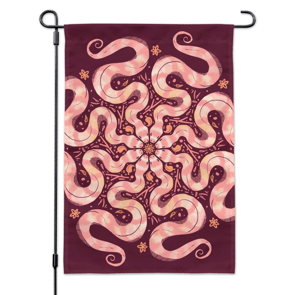 Circle of Snakes Forming a Flower Garden Yard Flag - Walmart.com
