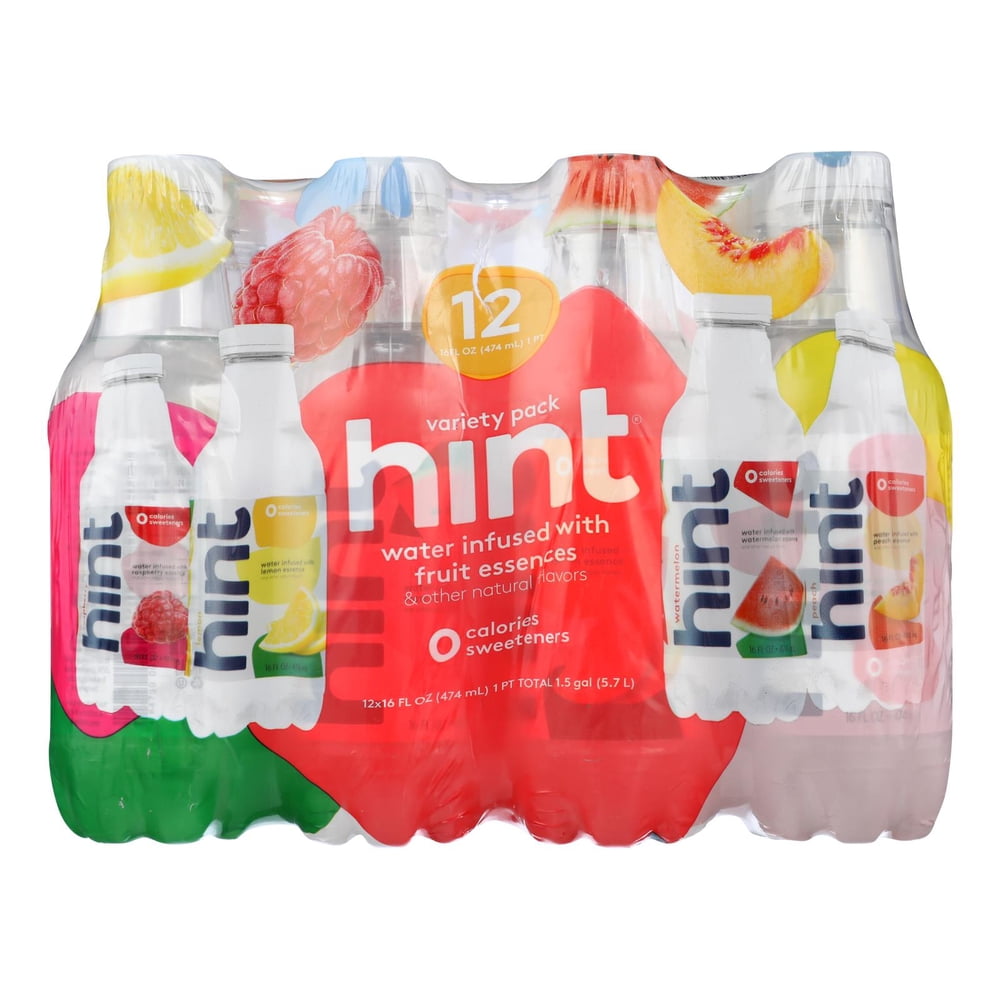 Hint - Water 4 Flavor 12 Pack - Case of 1-12/16 FZ - Walmart.com ...