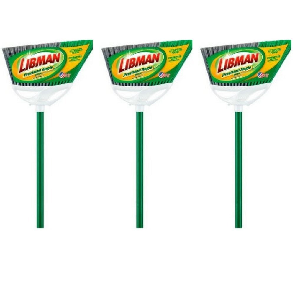 Libman Precision Angle Broom Pack of 3 - Walmart.com