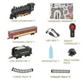 TOPFOX Train Track Toy, RC Steam Train Set with Smoke, Lights, Sounds ...
