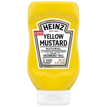 Pack Of 3 - Heinz 100% Natural Yellow Mustard Bottle - 8 Oz (228 Gm ...