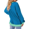 Fantaslook Color Block Sweatshirts for Women Crewneck Long Sleeve ...