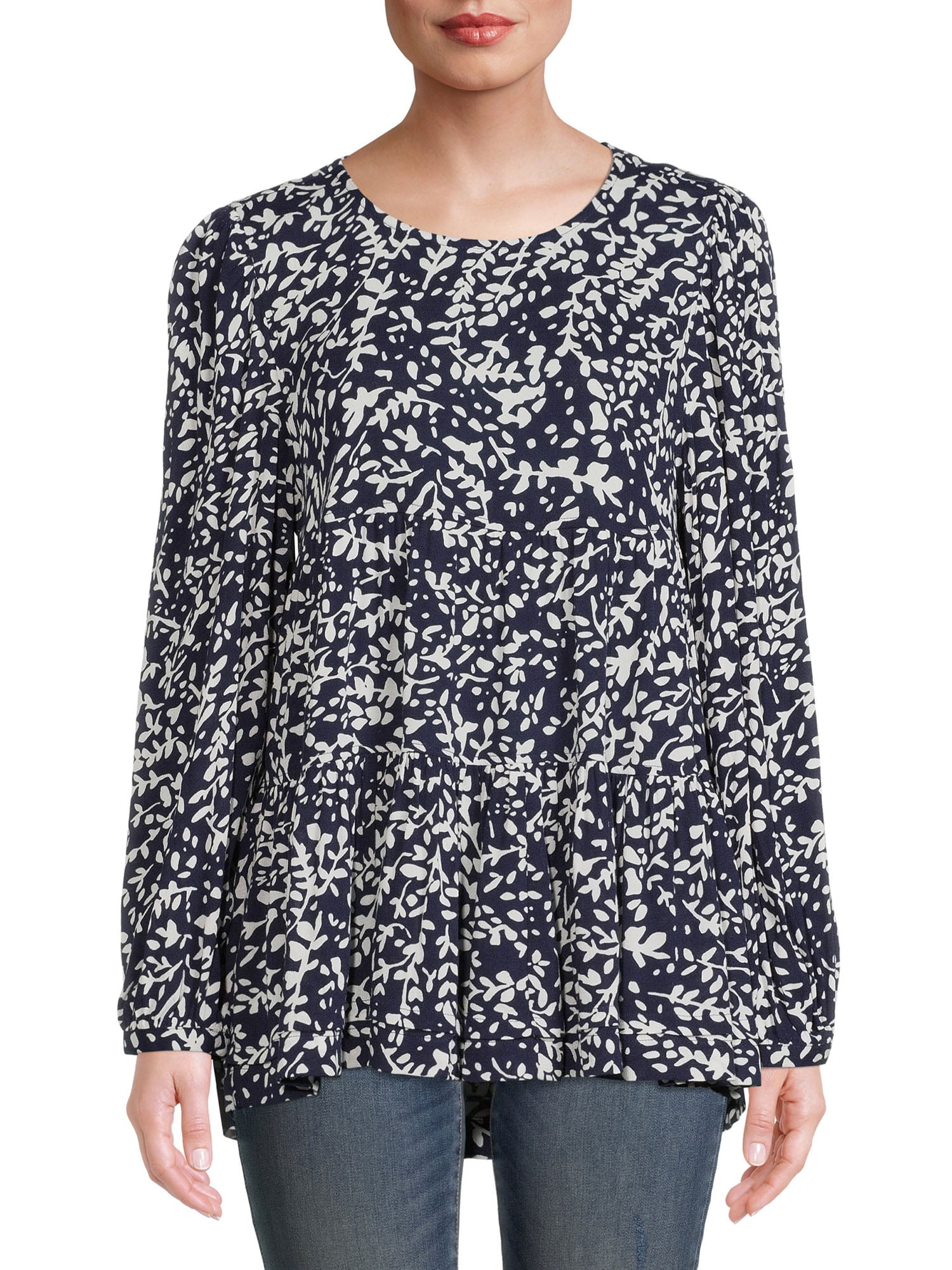 Time and Tru Women's Tiered Top - Walmart.com