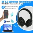 ONTA Noise Cancelling Headphones with Microphone Wireless Over-Ear ...