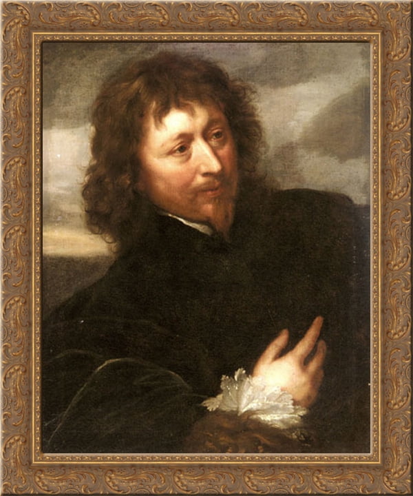 Portrait of Endymion Porter 20x23 Gold Ornate Wood Framed Canvas Art by ...