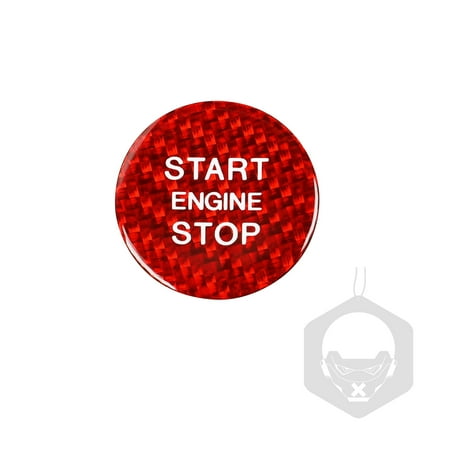 Carbon Fibre Protector Car Engine Start Stop Switch Button Sticker ...