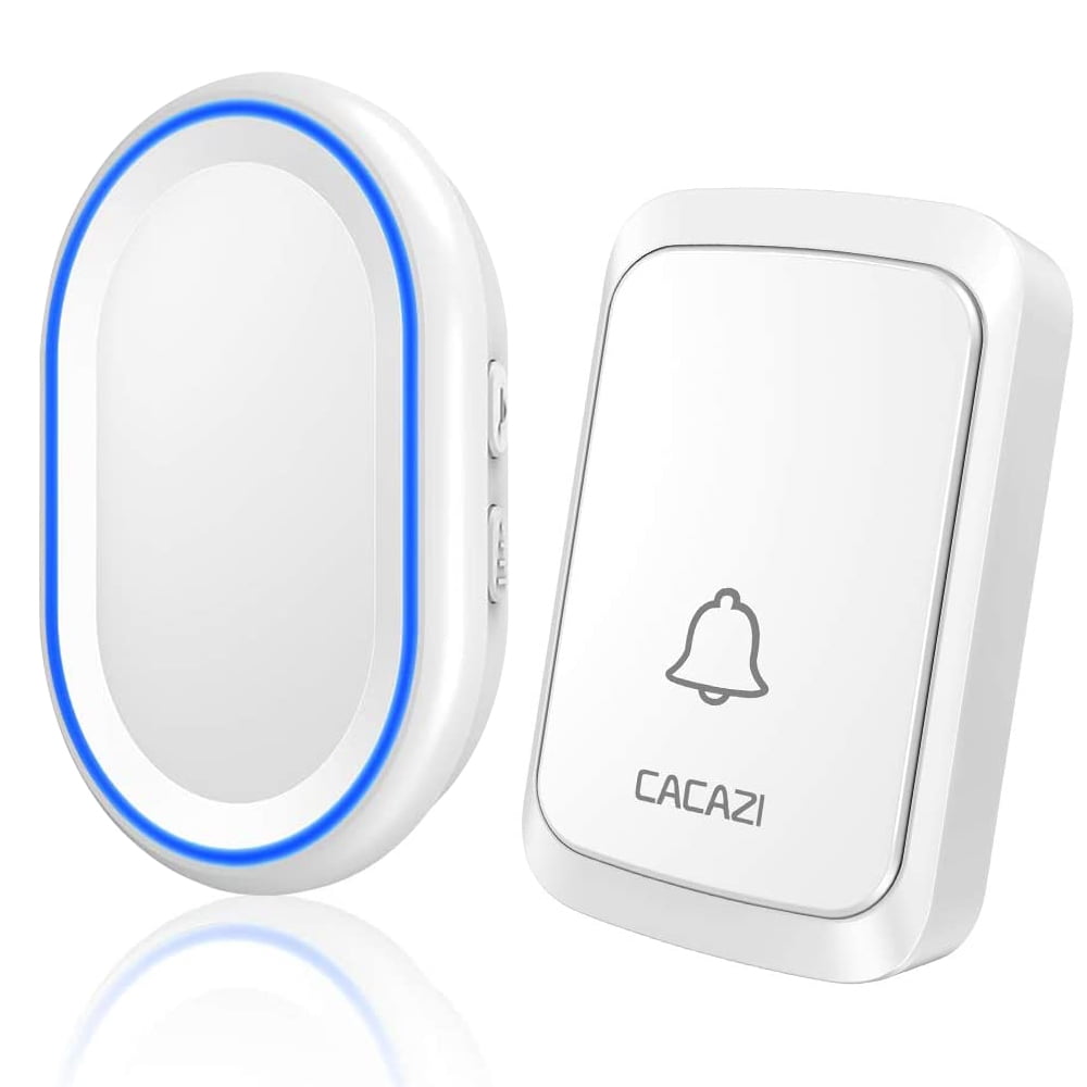 Wireless Doorbell, Waterproof Door Bell with 58 Melodies and Led Flash ...
