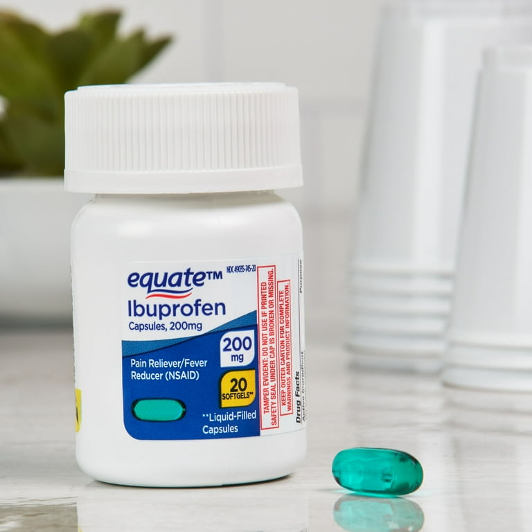 Equate Ibuprofen Mini Softgels 200 Mg 20 Count Walmart