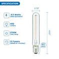 Great Value LED T6.5 Tubular Bulb, 4.5-Watt (40W Equivalent) E17 Base Dimmable Soft White 1PK ...