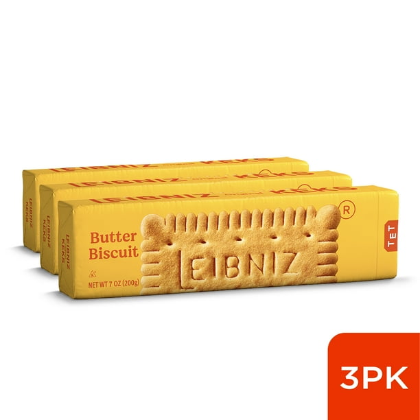 Bahlsen Leibniz Butter Biscuits Gourmet Cookies - 7 oz. Box (3 Pack ...