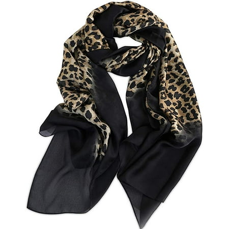 Silk Scarf Women Warm Soft Silk Scarf Autumn Winter Animal Print Scarf ...