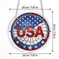 Acrylic USA Flag Sun Catcher Window Hanging Decorative Puzzle Panel ...